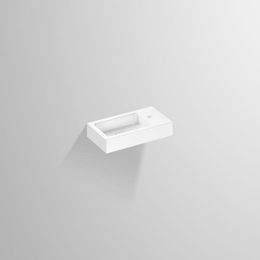 Alape XS500H Waschtisch 4290000000 500 x 268 mm, wei&szlig;, mit Hahnloch, ohne &Uuml;berlauf, Becken links