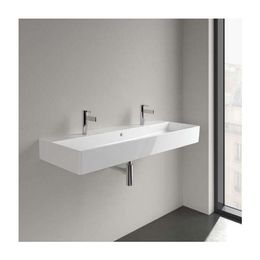 Villeroy & Boch Villeroy und Boch Memento Waschtisch 4A22CKR1 120 x 47 cm, mit Hahnloch, mit &Uuml;berlauf, wei&szlig; alpin C-plus