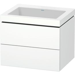 Duravit L-Cube Waschtisch-Unterschrank LC6926N1818 60 x 48 cm, ohne Hahnloch, wei&szlig; matt, 2 Schubk&auml;sten