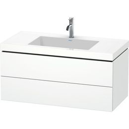 Duravit L-Cube Waschtisch-Unterschrank LC6928O1818 100 x 48 cm, 1 Hahnloch, wei&szlig; matt, 2 Schubk&auml;sten