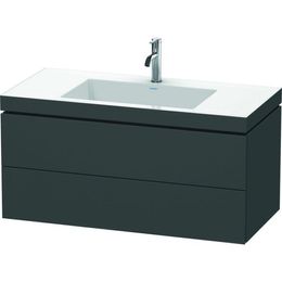Duravit L-Cube Waschtisch-Unterschrank LC6928O4949 100 x 48 cm, 1 Hahnloch, graphit matt, 2 Schubk&auml;sten