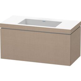 Duravit L-Cube Waschtisch-Unterschrank LC6918N7575 100 x 48 cm, ohne Hahnloch, leinen, 1 Auszug