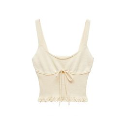 Mango Knitted Top 'LOVI' female Beige size S