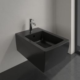 Villeroy & Boch Villeroy & Boch Memento 2.0 Wandbidet 443300S5 37,5 x 56 cm, Ebony C-plus, mit Hahnloch, mit Überlauf