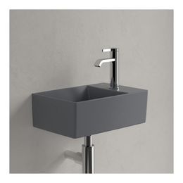 Villeroy & Boch Villeroy & Boch Memento 2.0 Handwaschbecken 43234GI4 40 x 26 cm, Graphite C-plus, mit Hahnloch, ohne &Uuml;berlauf