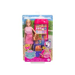 Mattel JCT05 - Barbie & Teresa: Rezepte für Freundschaft - Malibu auf dem Markt Spielset mit 11 Zubehörteilen