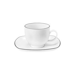 Seltmann Weiden Kaffeetasse mit Untertasse Lido Black Line 220 ml
