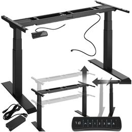TecTake&reg; Tischgestell, elektrisch h&ouml;henverstellbar mit 2 Motoren, breitenverstellbar, 110 - 190 x 68 x 58 - 123 cm