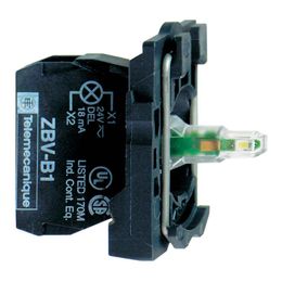 Schneider Electric Hilfsschalterblock 1S m.LED-Mod.ws 24V ZB5AW0B11)