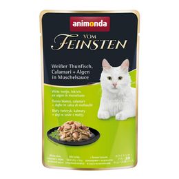 animonda vom Feinsten Thunfisch, Calamari und Alge Muschelsauce Katzen-Nassfutter ohne Konservierungsmittel 18x50g