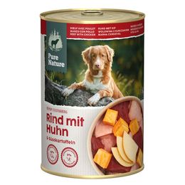 Pure Nature ADULT Rind mit Huhn Hunde-Nassfutter ohne Getreide 6x400g