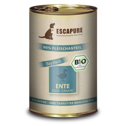 Escapure BIO Ente Bayrisch Hunde-Nassfutter BIO-Qualit&auml;t 6x400g