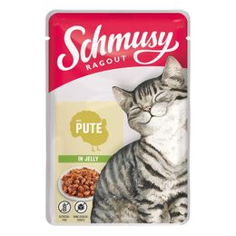 Schmusy Ragout mit Pute in Jelly Katzen-Nassfutter ohne Getreidezusatz 22x100g
