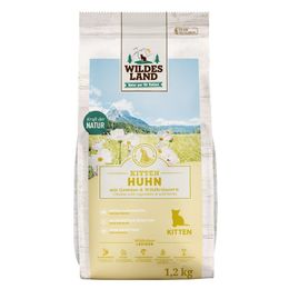 WILDES LAND Kitten Huhn Katzen-Trockenfutter getreidefrei 1,2 kg