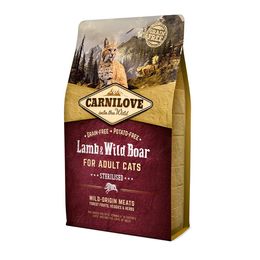 Carnilove Cat Adult - Lamb & Wild Boar / Sterilised Katzen-Trockenfutter getreidefrei 2kg
