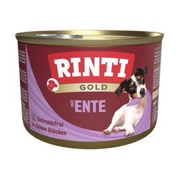 Rinti Gold mit Ente Hunde-Nassfutter ohne Getreide 12x185g