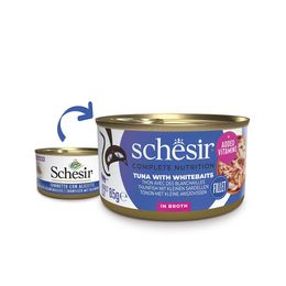 12x85 g Schesir Cat Complete Thunfisch mit Sardellen in Br&uuml;he