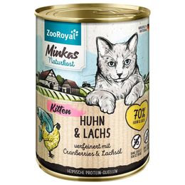 400g ZooRoyal Minkas Kitten Huhn und Lachs
