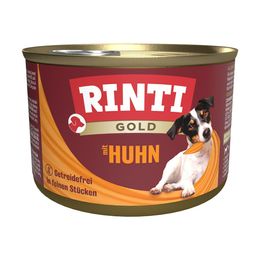 Rinti Gold mit Huhn Hunde-Nassfutter ohne Soja 12x185g
