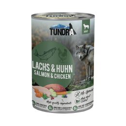 Tundra Lachs & Huhn Hunde-Nassfutter ohne Getreidezusatz 6x400g