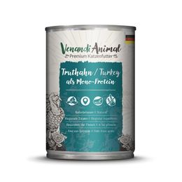 Venandi Animal Truthahn als Monoprotein Katzen-Nassfutter hohe Vertr&auml;glichkeit 6x400g