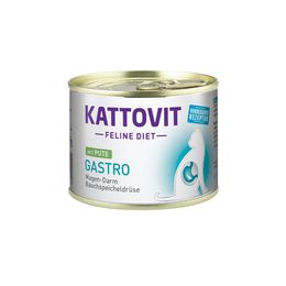 Kattovit Feline Diet Gastro Pute Katzen-Nassfutter glutenfrei 12x185g