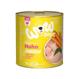WOW! Dog Huhn Junior Hunde-Nassfutter getreidefrei 6x800g