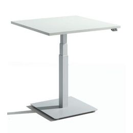 Sch&auml;fer Shop Sch&auml;fer Shop Select Monos&auml;ulen-Beistelltisch Start Off, elektrisch h&ouml;henverstellbar, B 800 x T 800 mm, lichtgrau