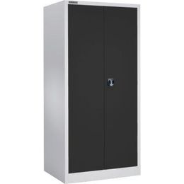 Sch&auml;fer Shop Sch&auml;fer Shop Select Materialschrank MSI 2509, 4 Zwischenb&ouml;den, Zylinderschloss, B 950 x T 500 x H 1935 mm, wei&szlig;aluminum RAL 9006/anthrazitgrau RAL 7016