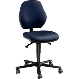 bimos Labordrehstuhl LEANOS 9133, mit Rollen, Kunstleder, blau