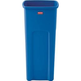 Rubbermaid Abfallbeh&auml;lter Untouchable&reg;, mit Recycling-Logo, 87 Liter, blau