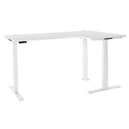 Sch&auml;fer Shop Sch&auml;fer Shop Genius Winkelschreibtisch Modena Flex, elektrisch h&ouml;henverstellbar, 90&deg; Winkel, T-Fu&szlig;, B 2000 mm, wei&szlig;
