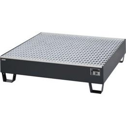 Sch&auml;fer Shop Auffangwanne Sch&auml;fer Shop Pure 4/200, mit verzinktem Gitterrost, L 1200 x B 1200 x H 290 mm, unterfahrbar, Stahl, anthrazit RAL 7016