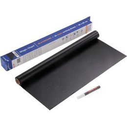 Magic Charts Legamaster, f&uuml;r Blackboards, blanko, selbstklebend & beschreibbar, inkl. Kreidemarker, L 800 x B 600 mm, 100 % recyclingf&auml;hig, Polypropylen, mattschwarz, 25 Blatt