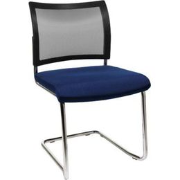 Topstar Freischwinger SEAT POINT, Netz, ohne Armlehnen, stapelbar, im 2er-Set, blau
