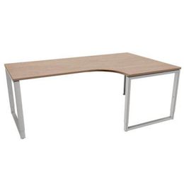 Sch&auml;fer Shop Sch&auml;fer Shop Genius Winkelschreibtisch MODENA FLEX, 90&deg;, B&uuml;gelfu&szlig;, Ansatz rechts, B 2000 mm, Eiche-Dekor