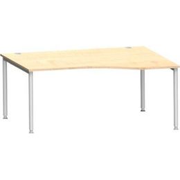 Sch&auml;fer Shop Sch&auml;fer Shop Genius Freiformschreibtisch MODENA FLEX, Ansatz rechts B 1800 mm, Ahorn