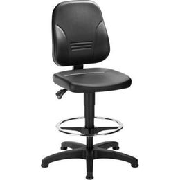 Sch&auml;fer Shop Sch&auml;fer Shop Pure Arbeitsdrehstuhl, Permanentkontakt, Lendenwirbelst&uuml;tze, Beckenst&uuml;tze, mit Gleitern und Fu&szlig;ring, schwarz