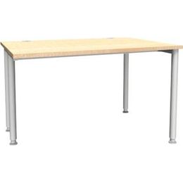 Sch&auml;fer Shop Sch&auml;fer Shop Genius Schreibtisch MODENA FLEX, Breite 1200 mm, einseitig verk&uuml;rzt, Ahorn