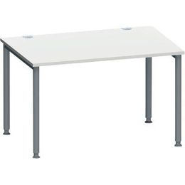 Sch&auml;fer Shop Sch&auml;fer Shop Genius Schreibtisch MODENA FLEX, 4-Fu&szlig;-Rundrohr, B 1200 x T 800 mm, lichtgrau/anthrazit