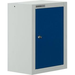 Sch&auml;fer Shop Sch&auml;fer Shop Select Wandschrank, eint&uuml;rig, mit Zwischenboden, B 400 x T 320 x H 600 mm, Stahl, lichtgrau/enzianblau