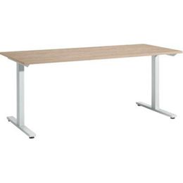Sch&auml;fer Shop Sch&auml;fer Shop Select Schreibtisch Start Off, T-Fu&szlig;, Rechteck, Stahl/Holz, B 1800 x T 800 x H 735 mm, Eiche-Dekor
