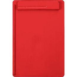 Klemmbrett Maul Maulgo Recycling, A4, Klemmweite 8 mm, mit Papieranschlag links & Cliphalter f&uuml;r Schreibger&auml;te, 90 % Recycling-Kunststoff, rot