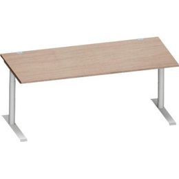 Schäfer Shop Schäfer Shop Genius Schreibtisch MODENA FLEX, 1800 x 800 mm, Eiche-Dekor/weißalu