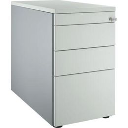 Sch&auml;fer Shop Sch&auml;fer Shop Genius Standcontainer 1336, mit Griffnut, B 435 x H 717 mm, wei&szlig;alu/lichtgrau/lichtgrau