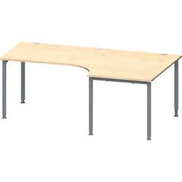 Sch&auml;fer Shop Sch&auml;fer Shop Genius Winkelschreibtisch MODENA FLEX 90&deg;, Ansatz rechts, B 2000 mm, Ahorn/anthrazit