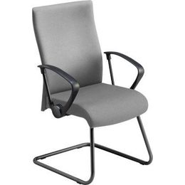 Nowy Styl Freischwinger NowyStyl Neo, ergonomisch, mit Armlehnen, Sitz- und Rückenpolsterung, Stahl/Polster, B 480 x T 450 x H 465 mm, schwarz-grau