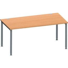 Sch&auml;fer Shop Sch&auml;fer Shop Genius Schreibtisch MODENA FLEX, 4-Fu&szlig;-Rundrohr, B 1600 x T 800 mm, Buche/anthrazit