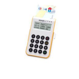 REINERSCT Chipkartenleser REINER SCT cyberJack&reg; one, Sicherheitsklasse 3, SECODER-Funktion, TAN Generator, USB 2.0, USB-Kabel, B 68 x T 12 x H 114 mm, wei&szlig;-gelb