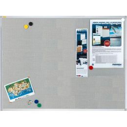 Franken Pinnwandtafel Pin'n'Mag X-tra!Line, Textil + Metallgitter, Aluminiumrahmen, 1200 x 900 mm, PM3603